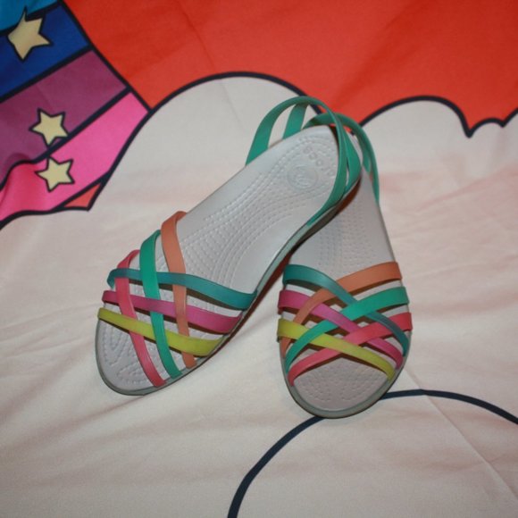 CROCS | Shoes | Crocs Isabella Huarache Slingback Jelly Sandals 6 ...